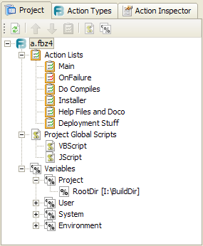 What's new in FinalBuilder 4 - Project Tab